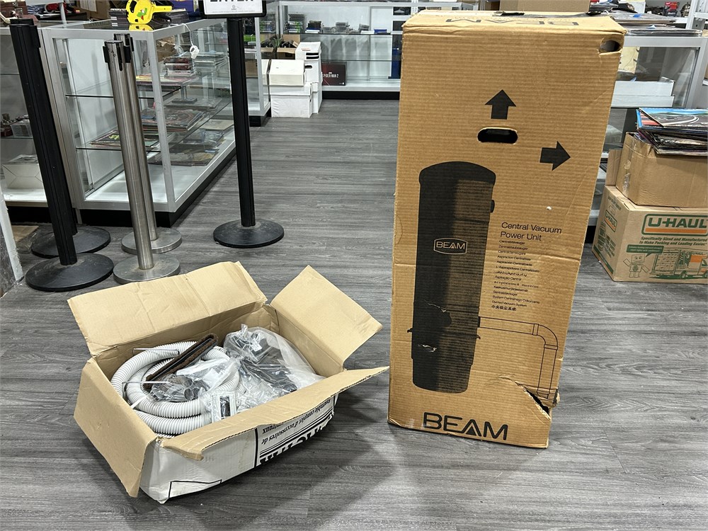 Urban Auctions - NEW IN BOX BEAM CENTRAL VACUUM SC395B WITH BOX OF ...