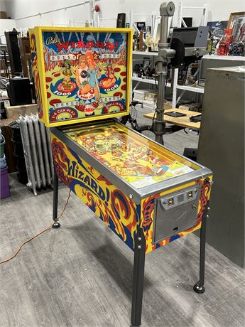 Urban Auctions - 1975 BALLY’S WIZARD PINBALL MACHINE - WORKS GREAT ...
